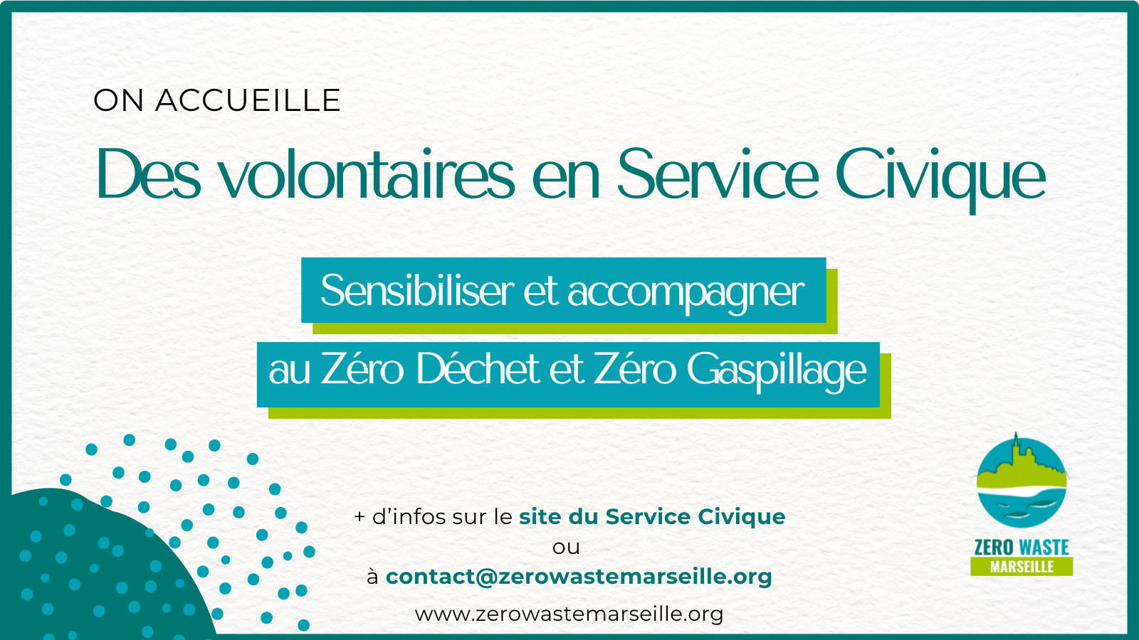 Devenir volontaire en service civique | Zero Waste Marseille